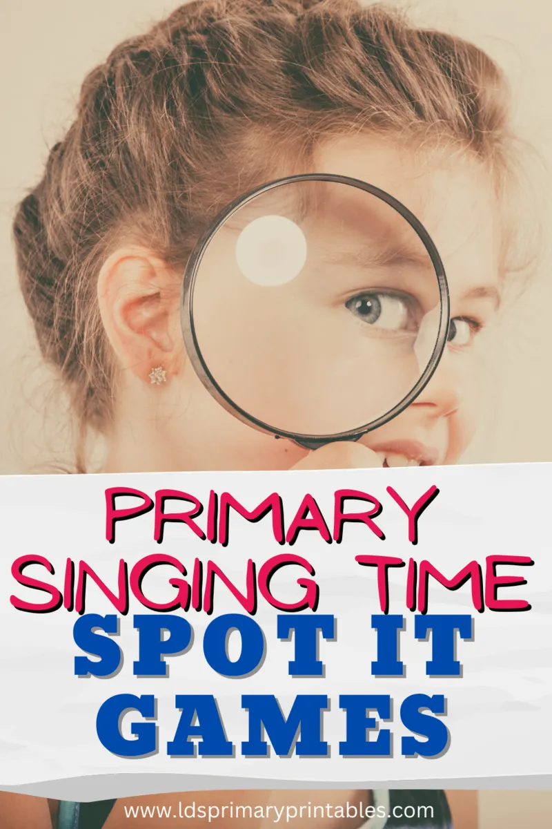 Spot It LDS Primary Song Singing Time Games