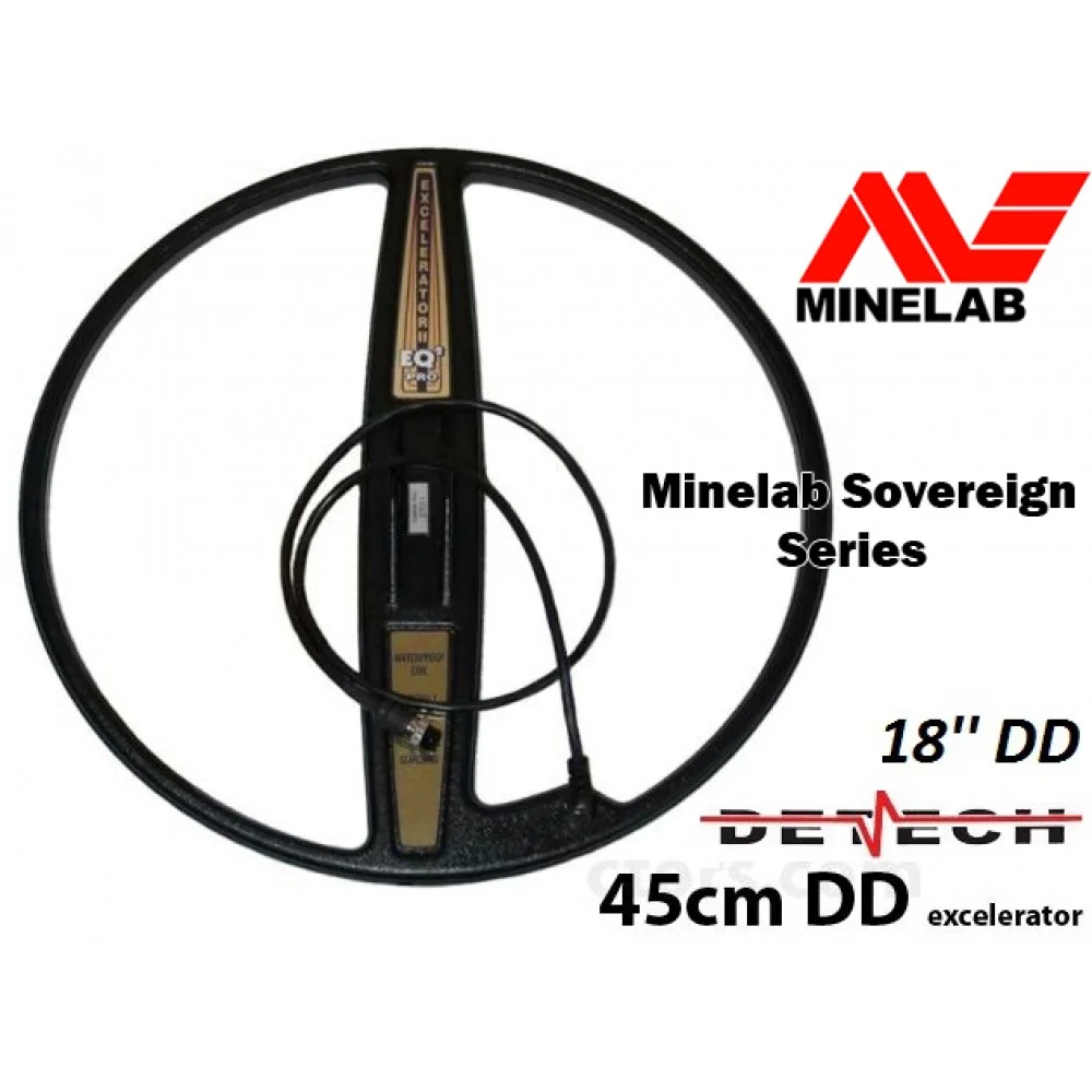DETECH EXCELERATOR 18" DD SEARCH COIL FOR ALL MINELAB SOVEREIGN SERIES ...