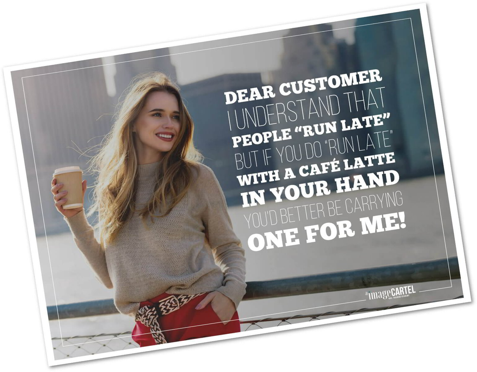 Running Late Poster Download for Nail Technicians and Salon Managers