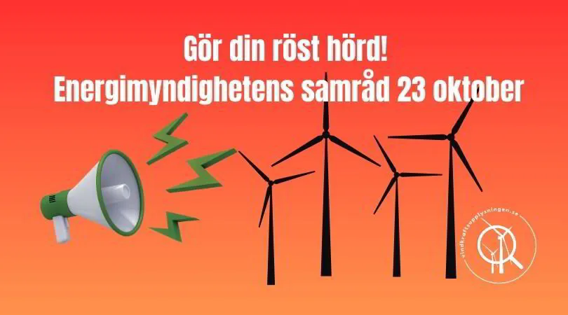 Samråd om riksintressen för vindkraft – anmäl dig till hearingen den 23 oktober