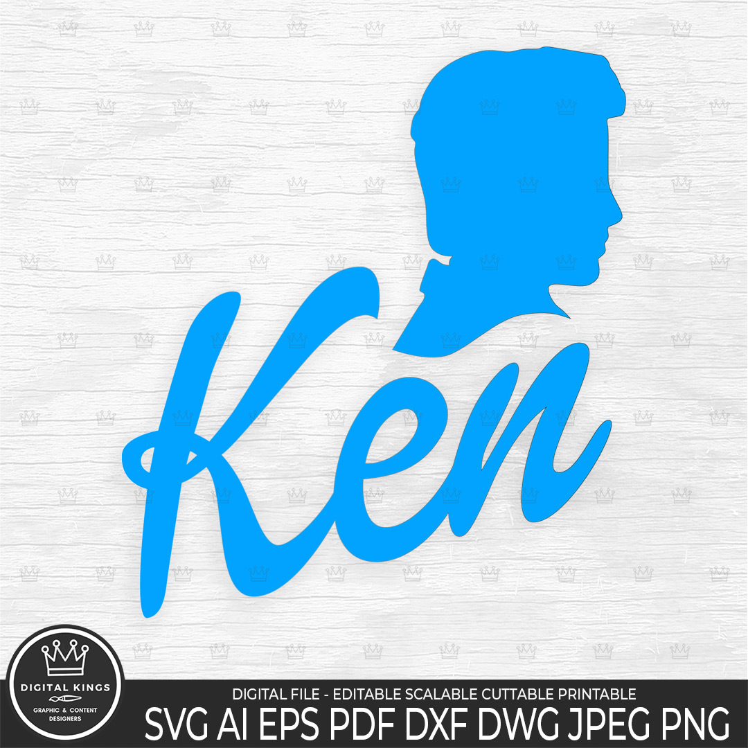 BARBIE - KEN LOGO SVG EPS PDF digital files Cricut Canva PNG #638
