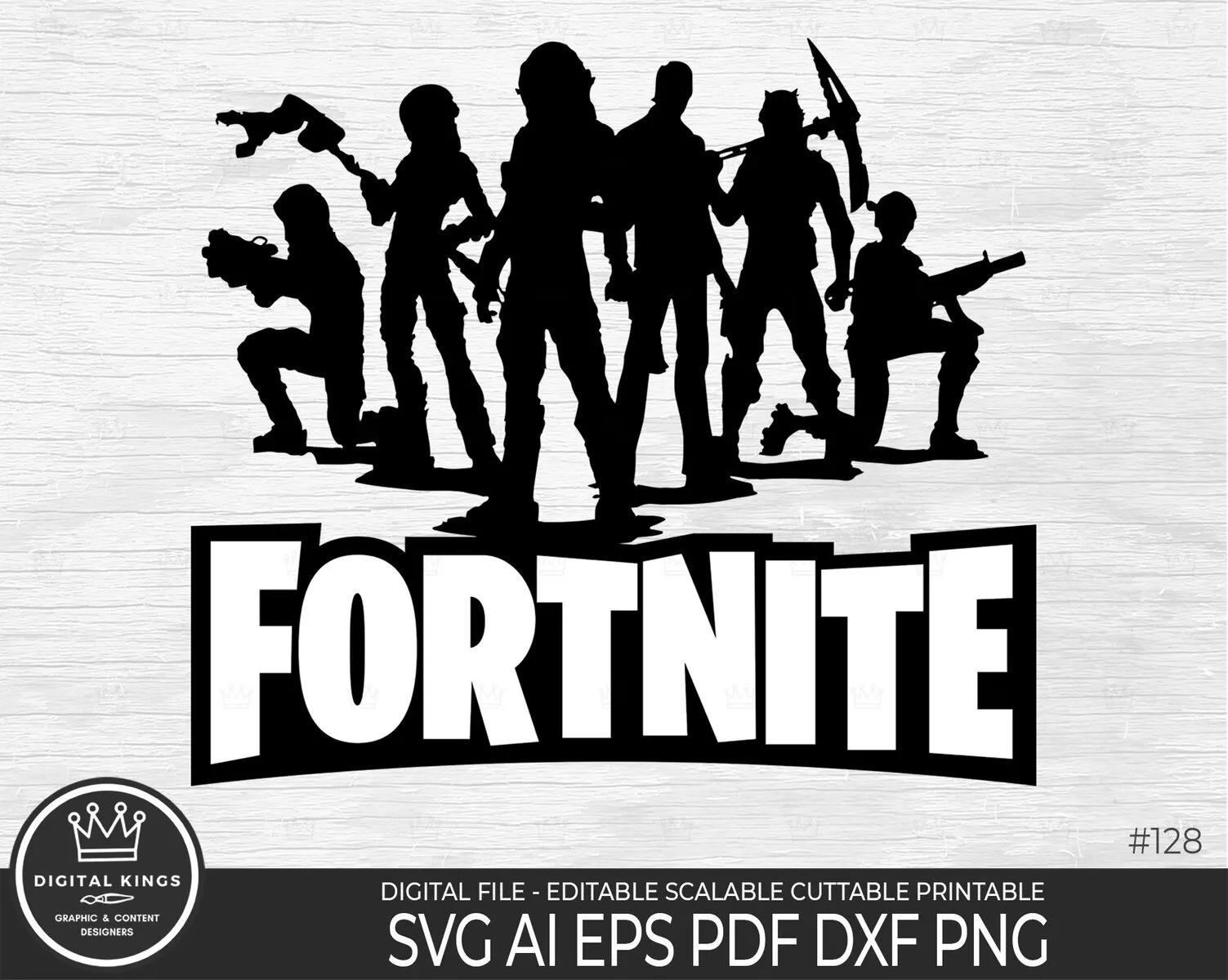 FORTNITE logo layered SVG EPS PDF digital files Cricut PNG #128