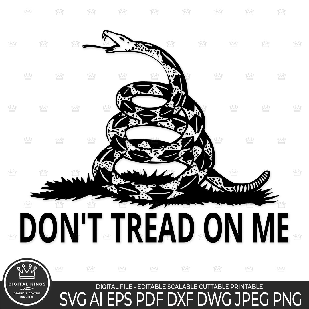 DO´NT TREAD ON ME logo SVG DXF digital files Cricut Canva PNG #382