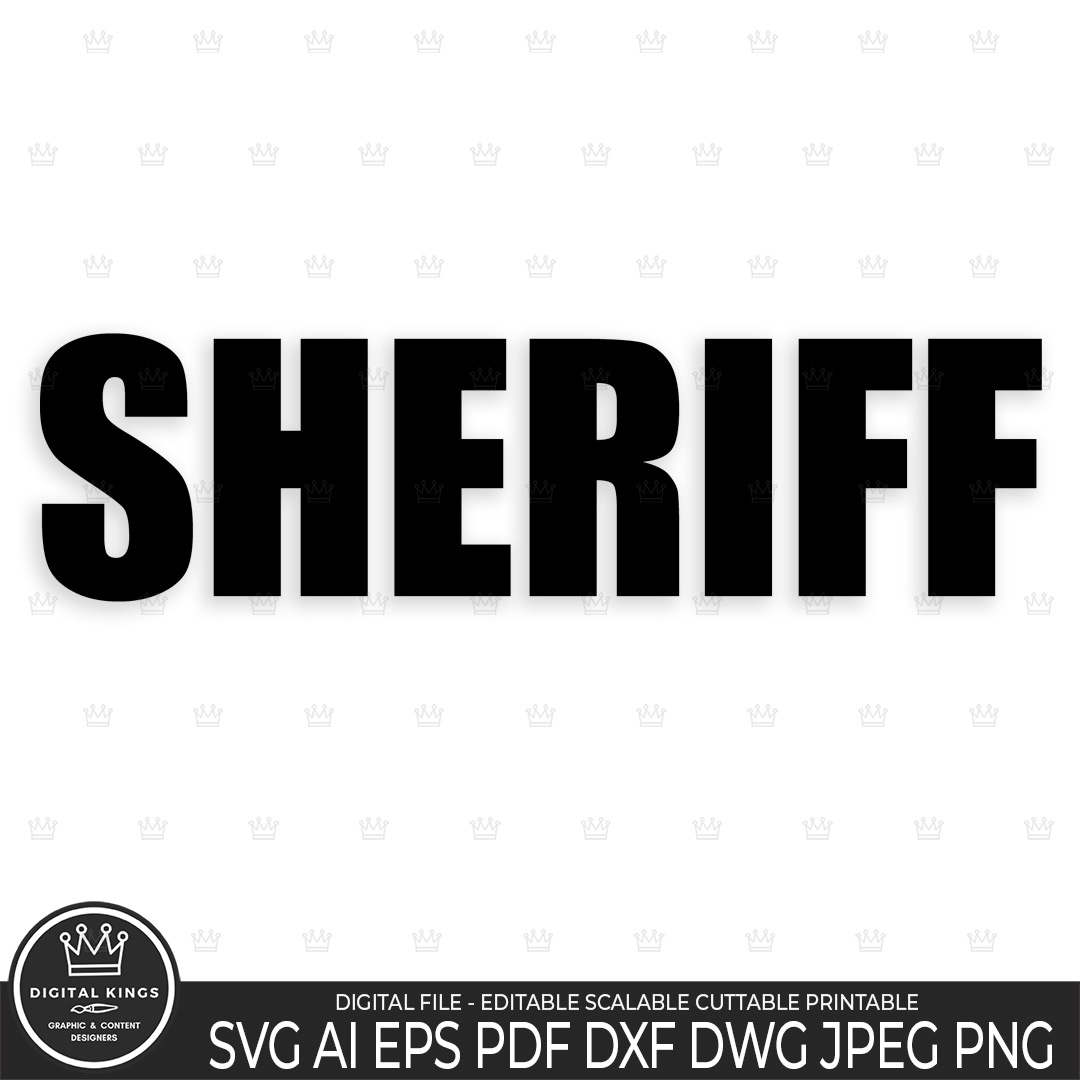 SHERIFF police SVG DXF digital files Cricut Canva PNG #448
