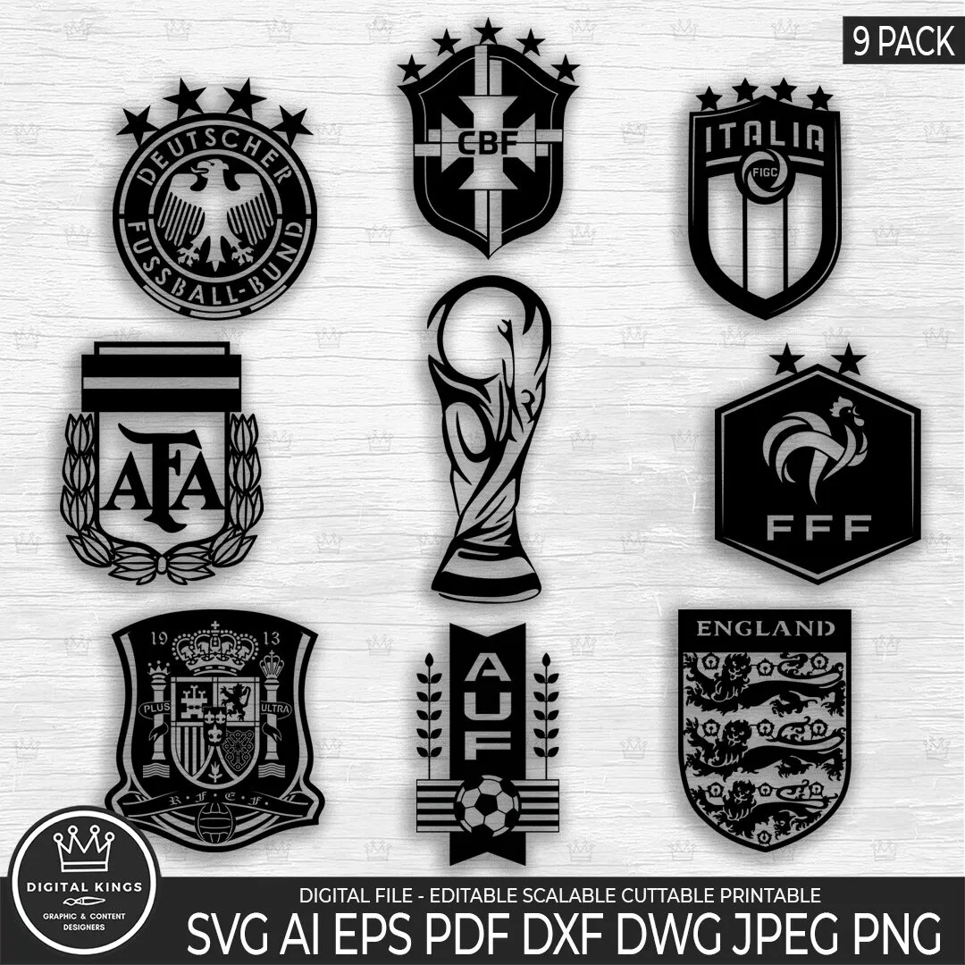FIFA World Champions CNC bundle SVG EPS PDF digital files Cricut PNG #S010