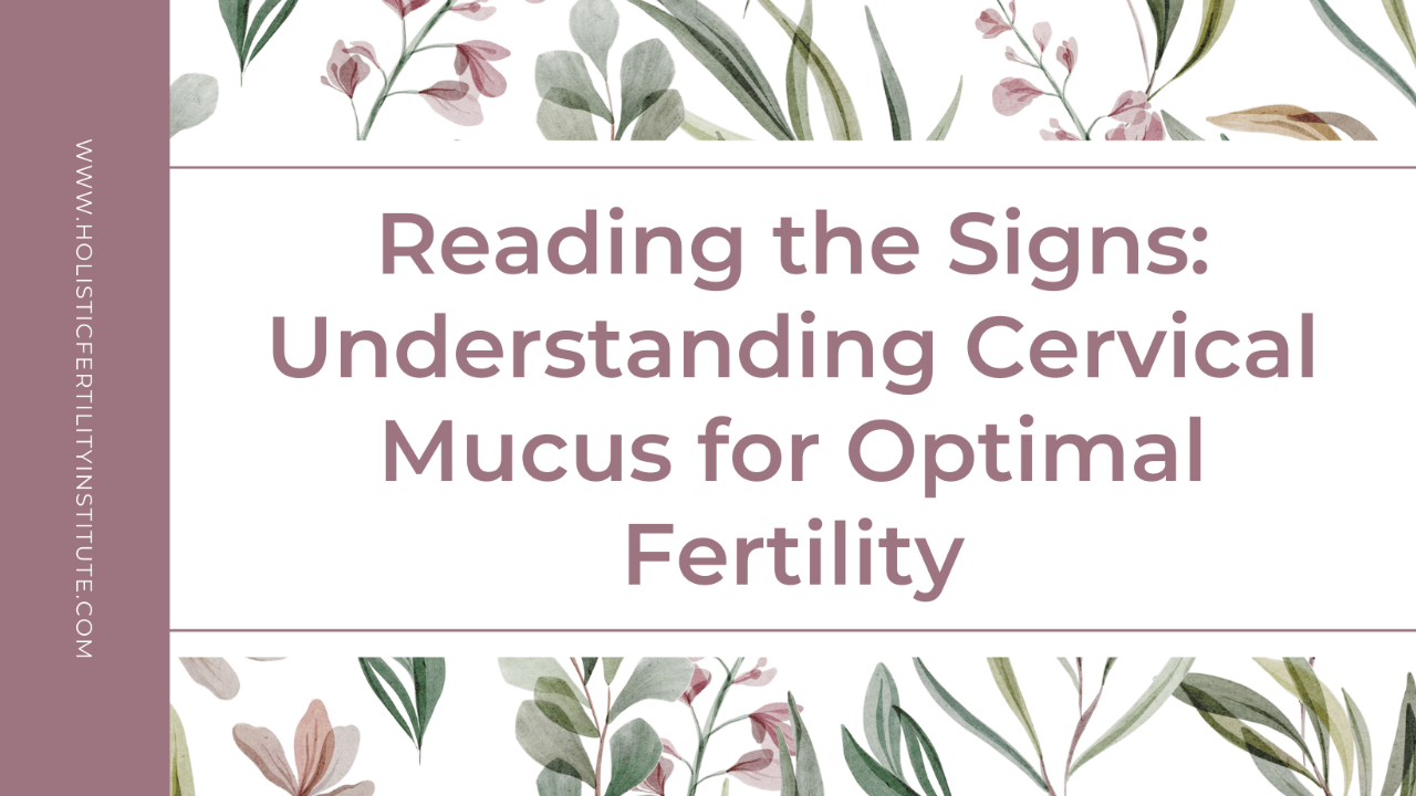 Reading the Signs: Understanding Cervical Mucus for Optimal Fertility