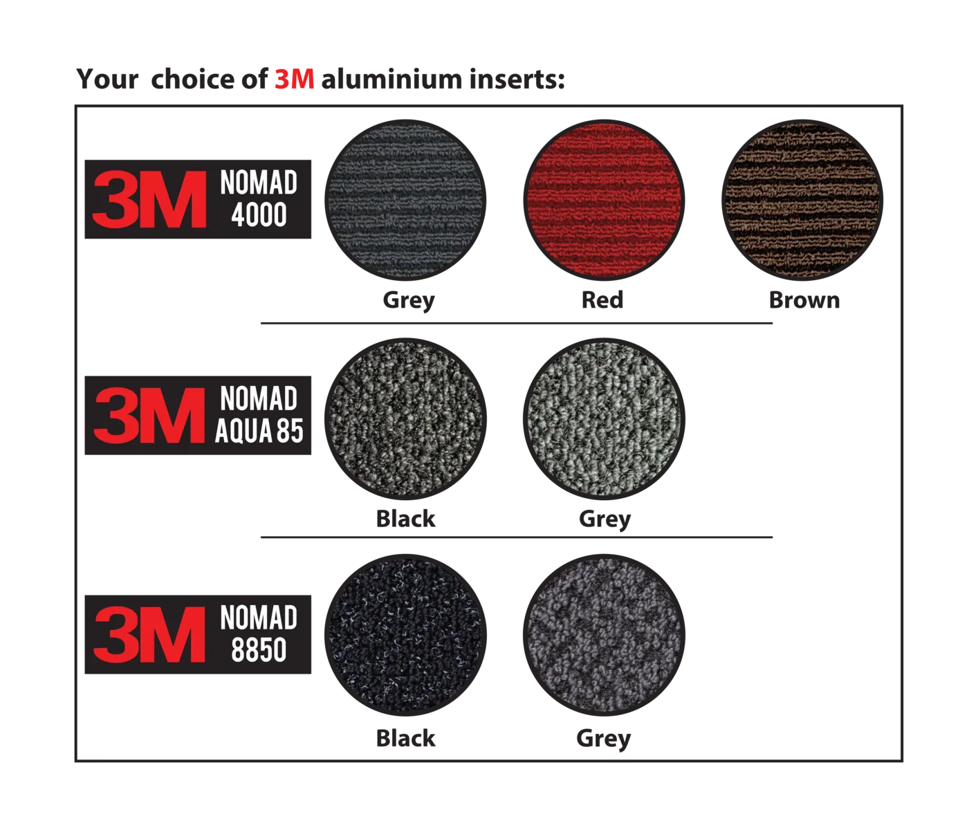 Aluminium Mat Malaysia with 3M Carpet Insert Option