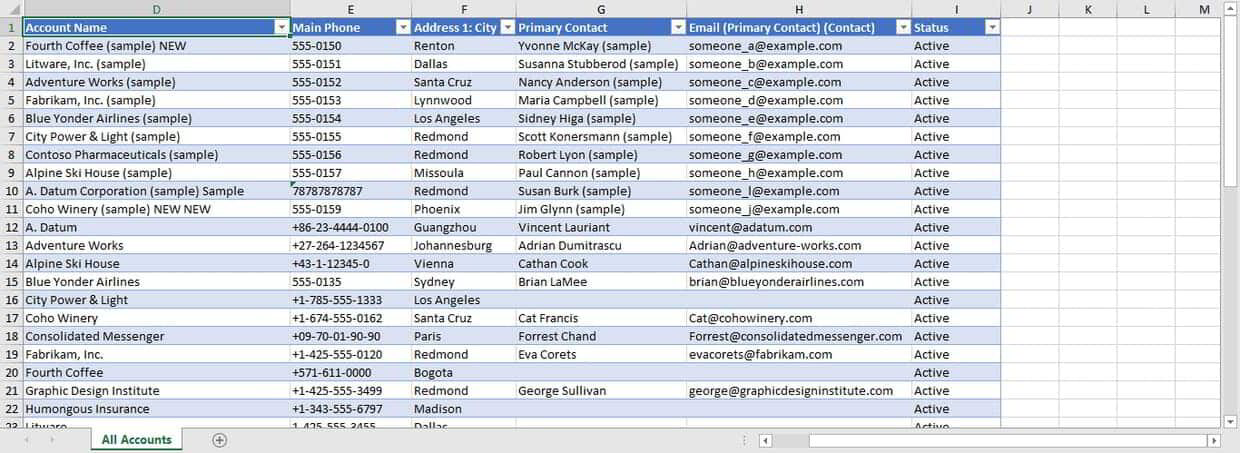 Use Export To Excel Functionality In Microsoft Dynamics 365