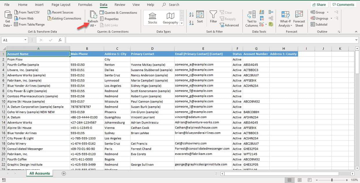 Use Export To Excel Functionality In Microsoft Dynamics 365
