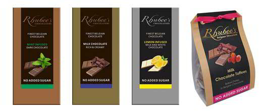Rhubees Chocolaties - Sugar free Couverture Belgian Chocolates