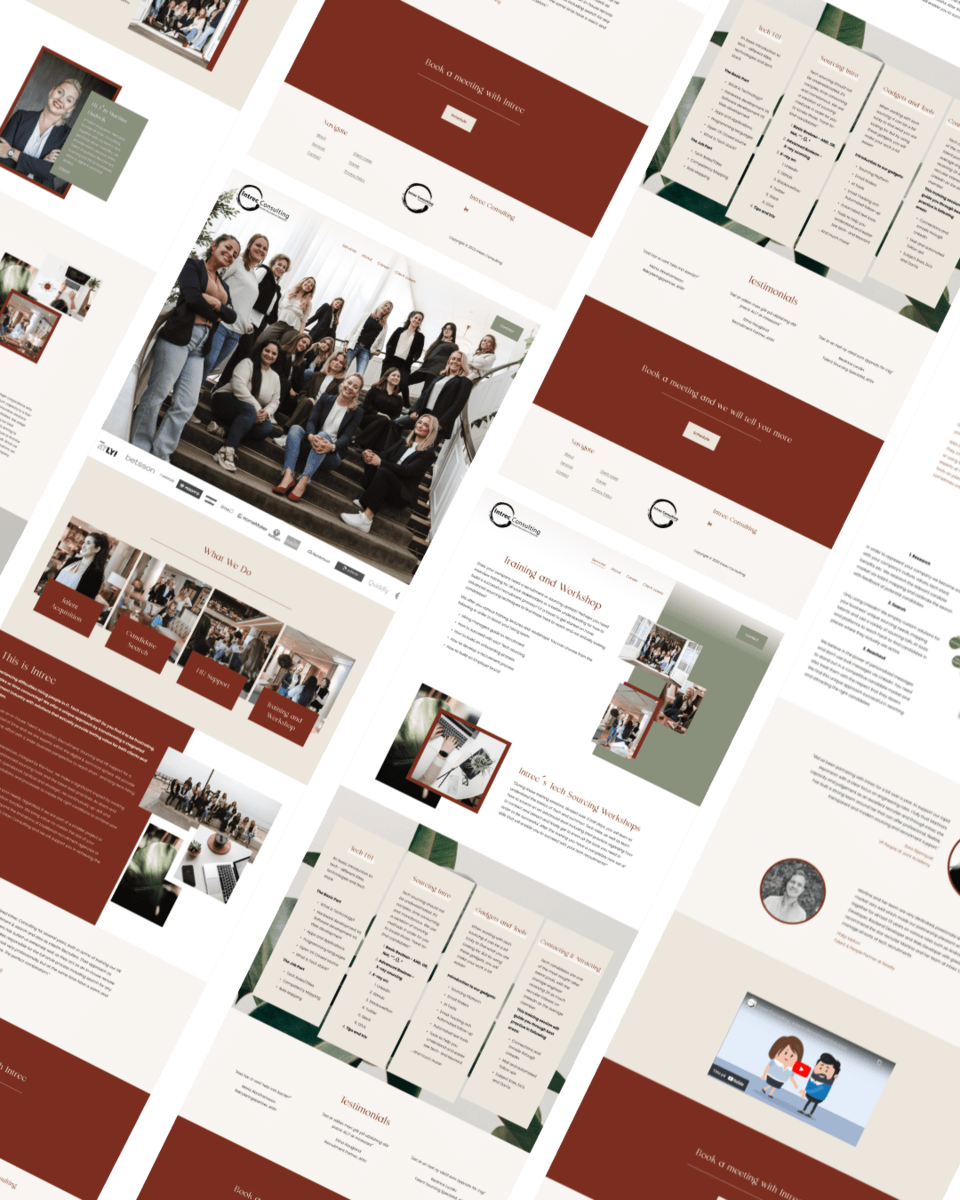 Sararenees - Hemsida, Grafisk profil och mallar i Webbas plattform