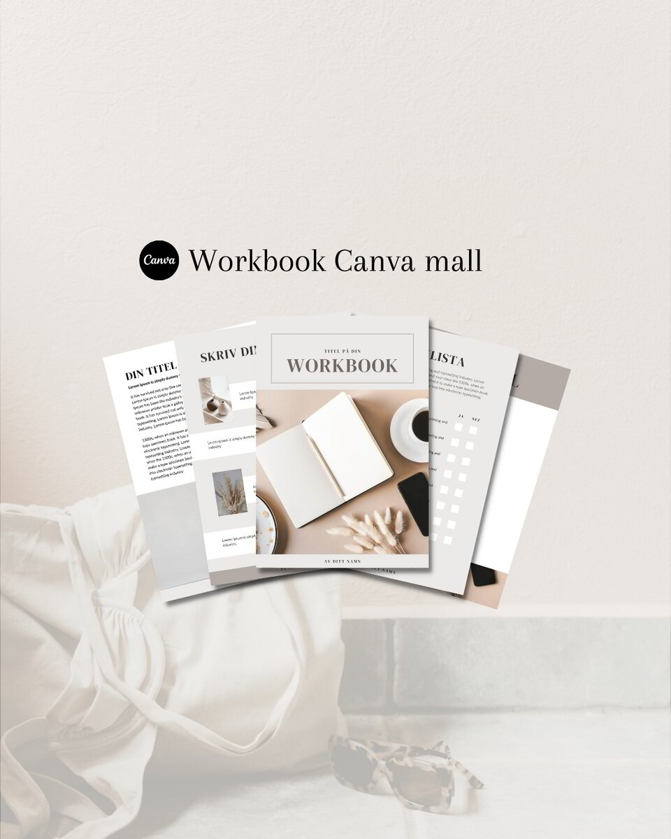 Anpassningsbar mall för att skapa din egen workbook i Canva