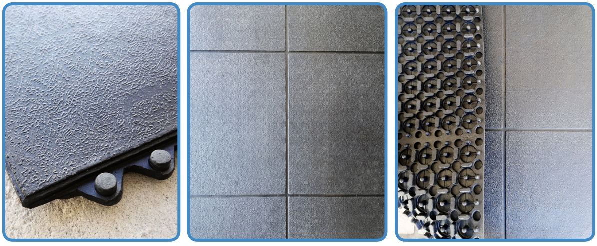 Modular Rubber Anti-Fatigue Tiles - Closed