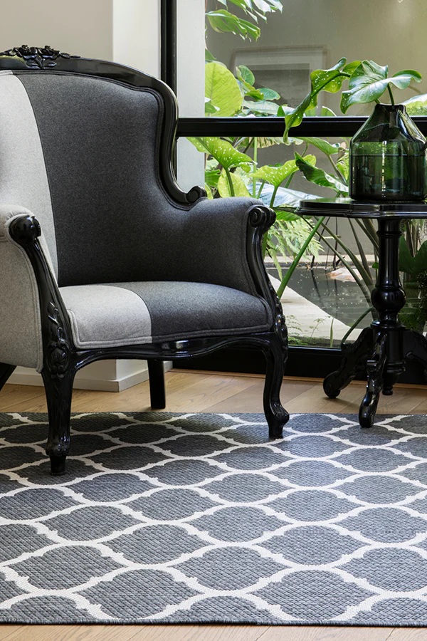 Lattice Grey Indoor Premium Flatwoven Rugs in SA