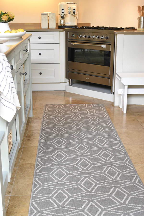 Rhombus Pewter Premium Flatwoven Rugs South Africa