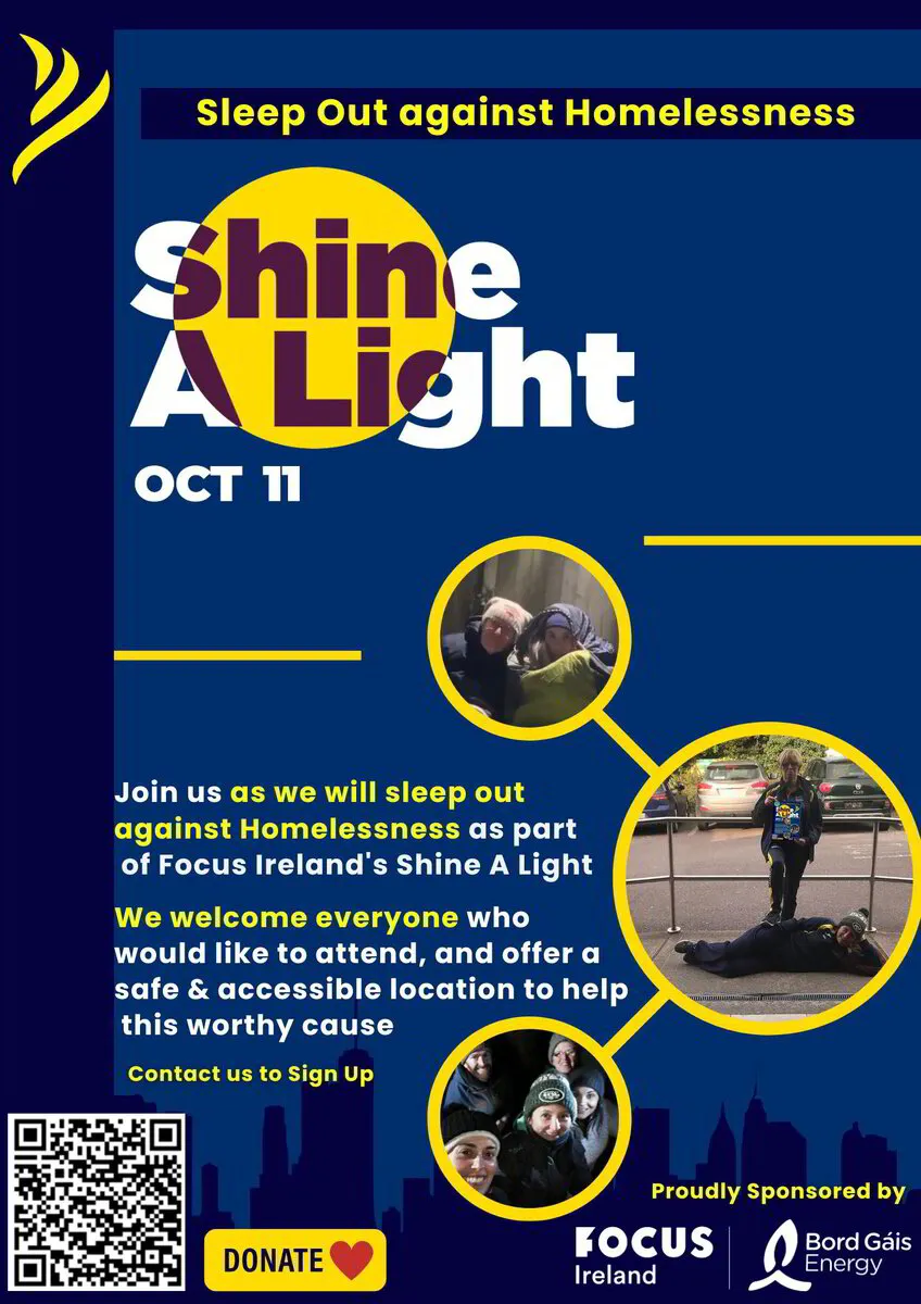 Focus Ireland Shine a Light Sleep Out