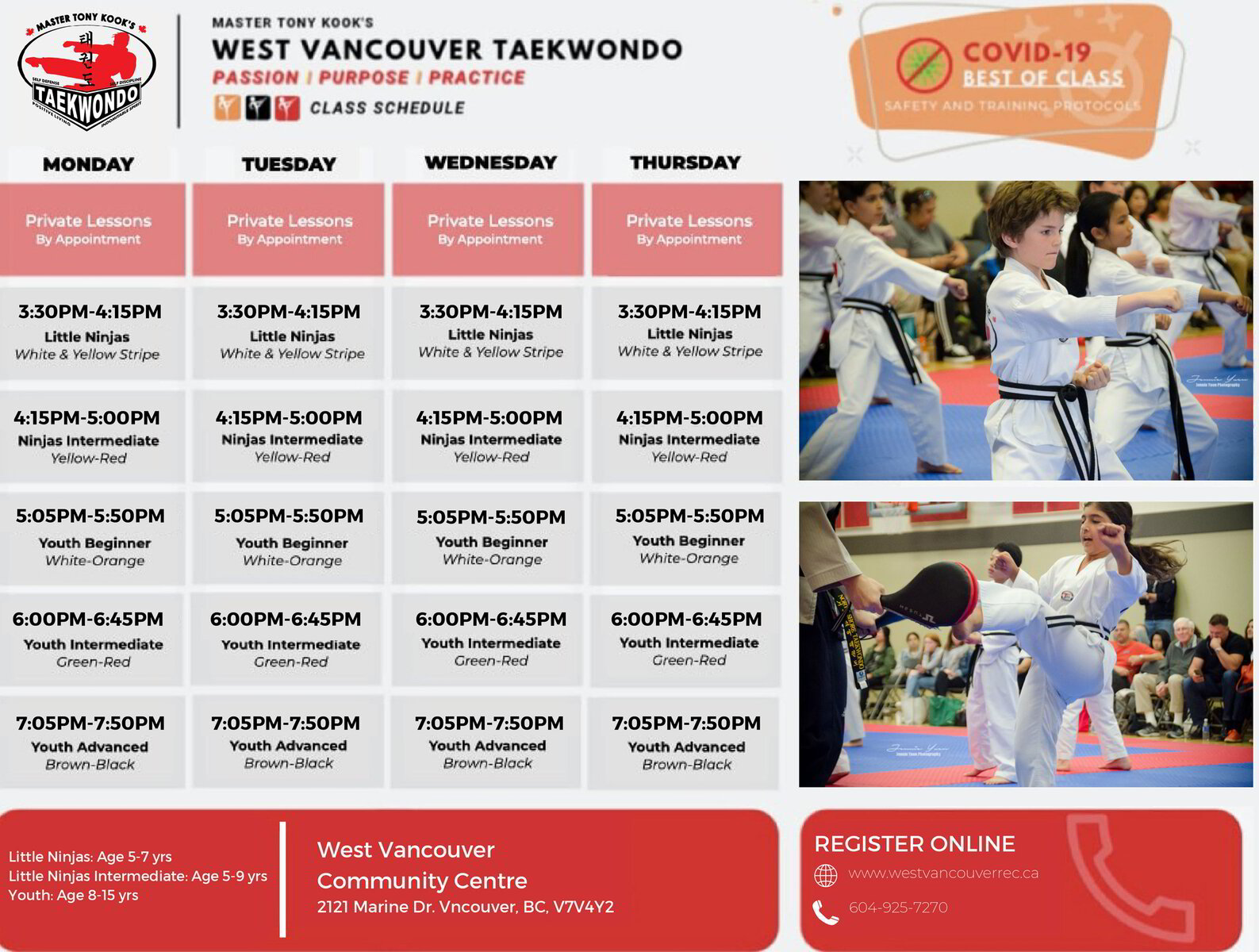 Class Schedule - North Shore TKD