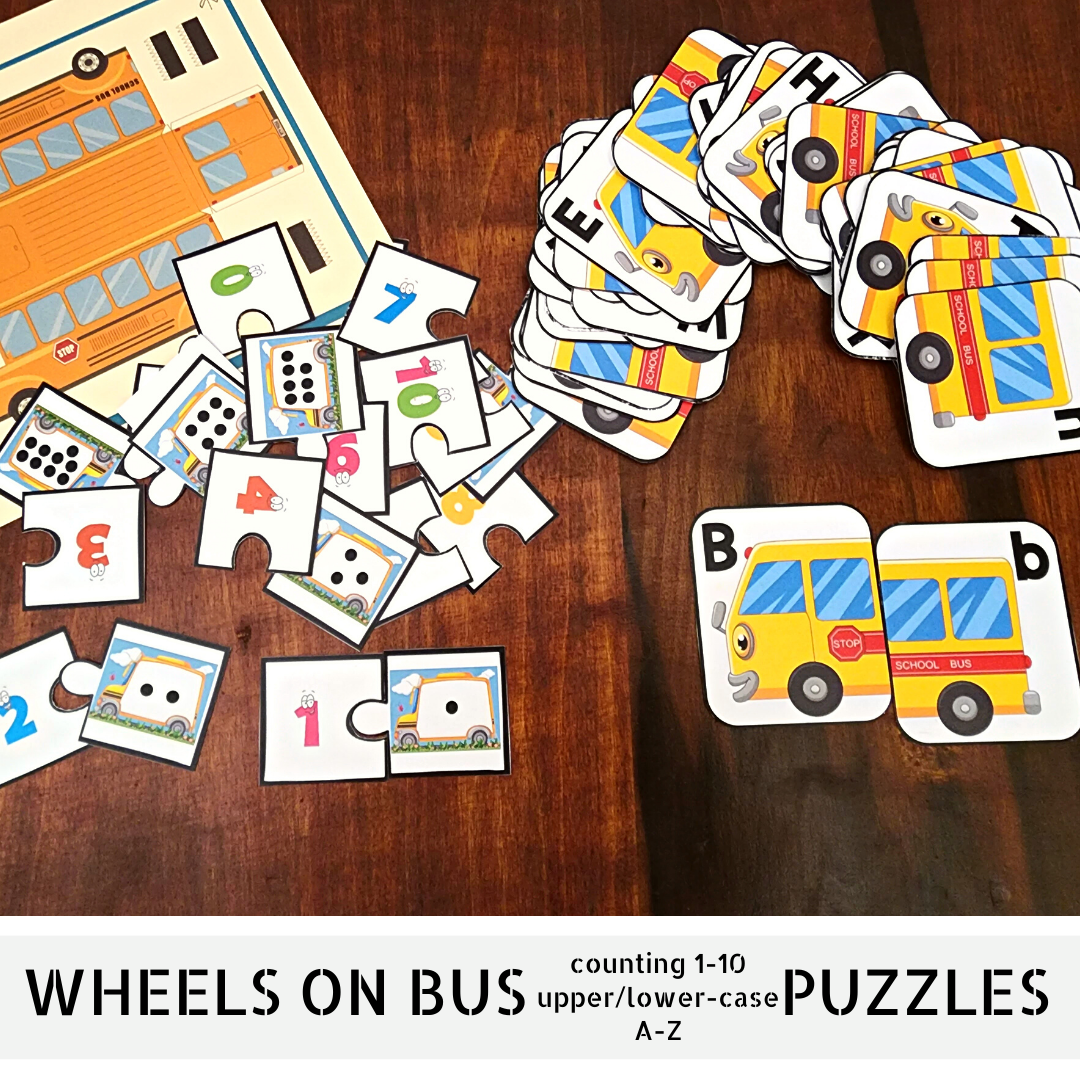 Free Kids Wheels on the Bus Printable (Interactive Bus) - Musical Play Day