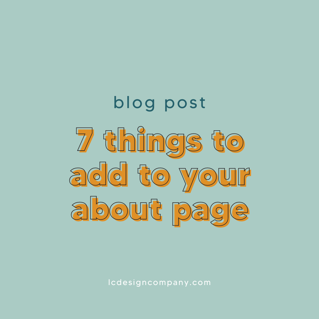 7 things to add to your about page
