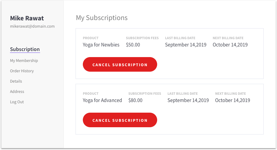 Memberships & Subscriptions
