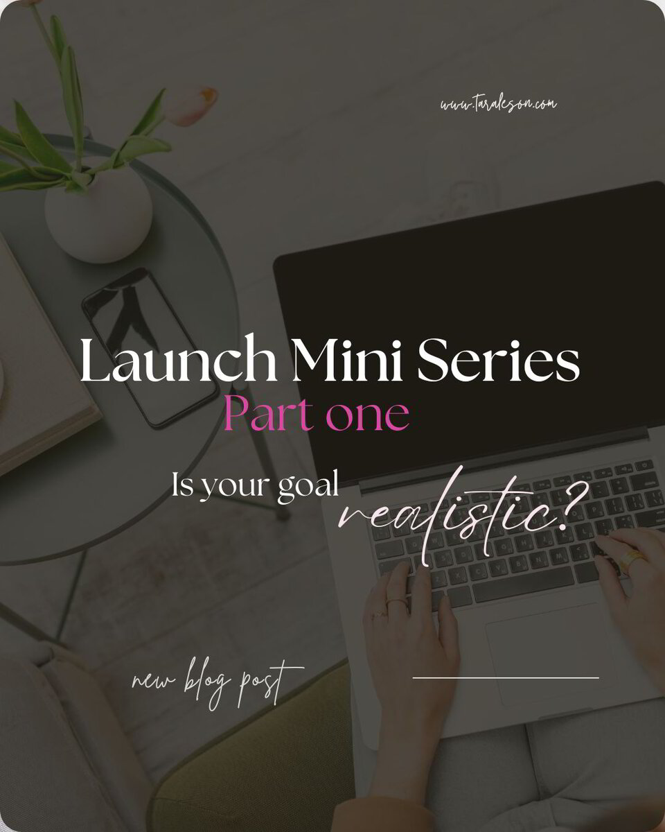 Launch Mini Series Part One - Is your goal realistic??