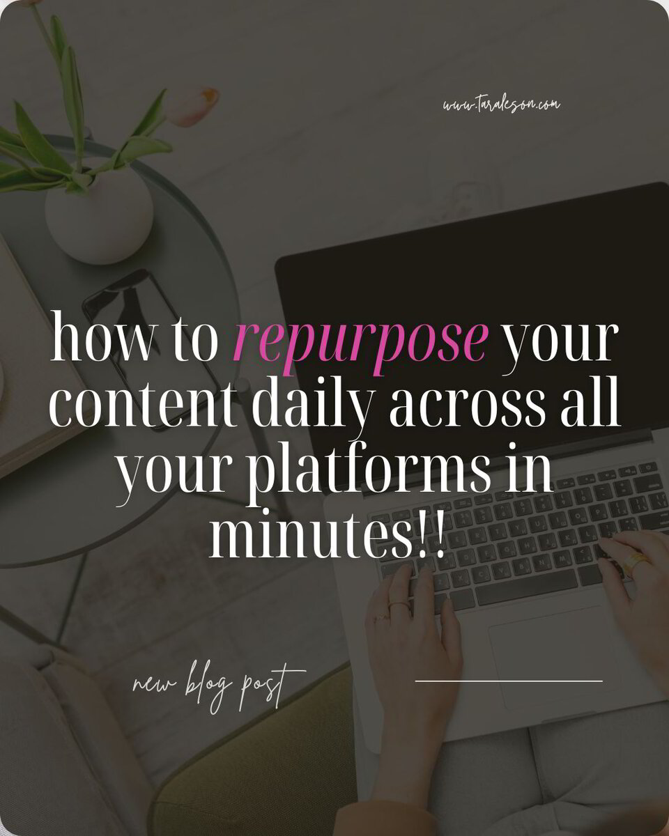 How to repurpose your content DAILY across all your platforms in minutes!