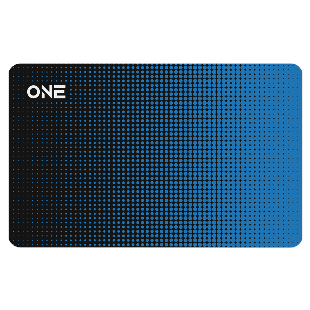Смарт Визитка Onecard - Black Blue Ribbon