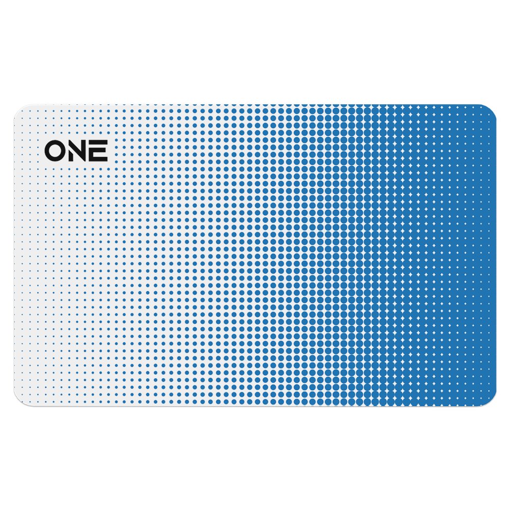 Смарт Визитка Onecard | White Blue Ribbon