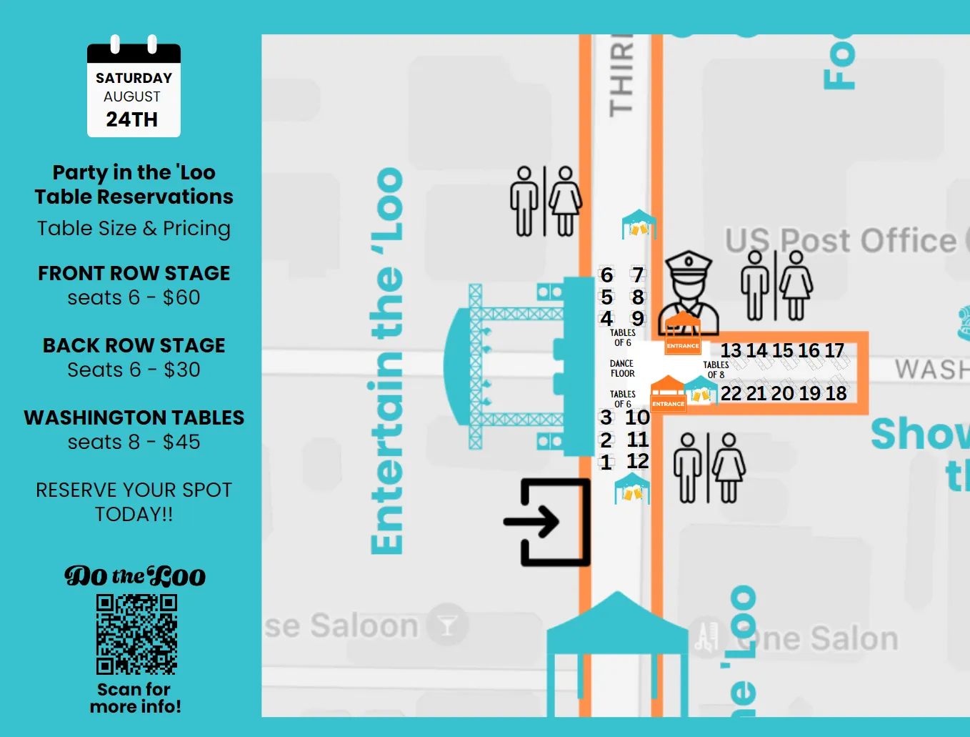 Party in the 'Loo Table Reservation