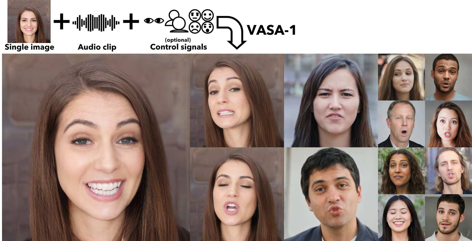 Real-time generation of lifelike audio-driven talking faces.