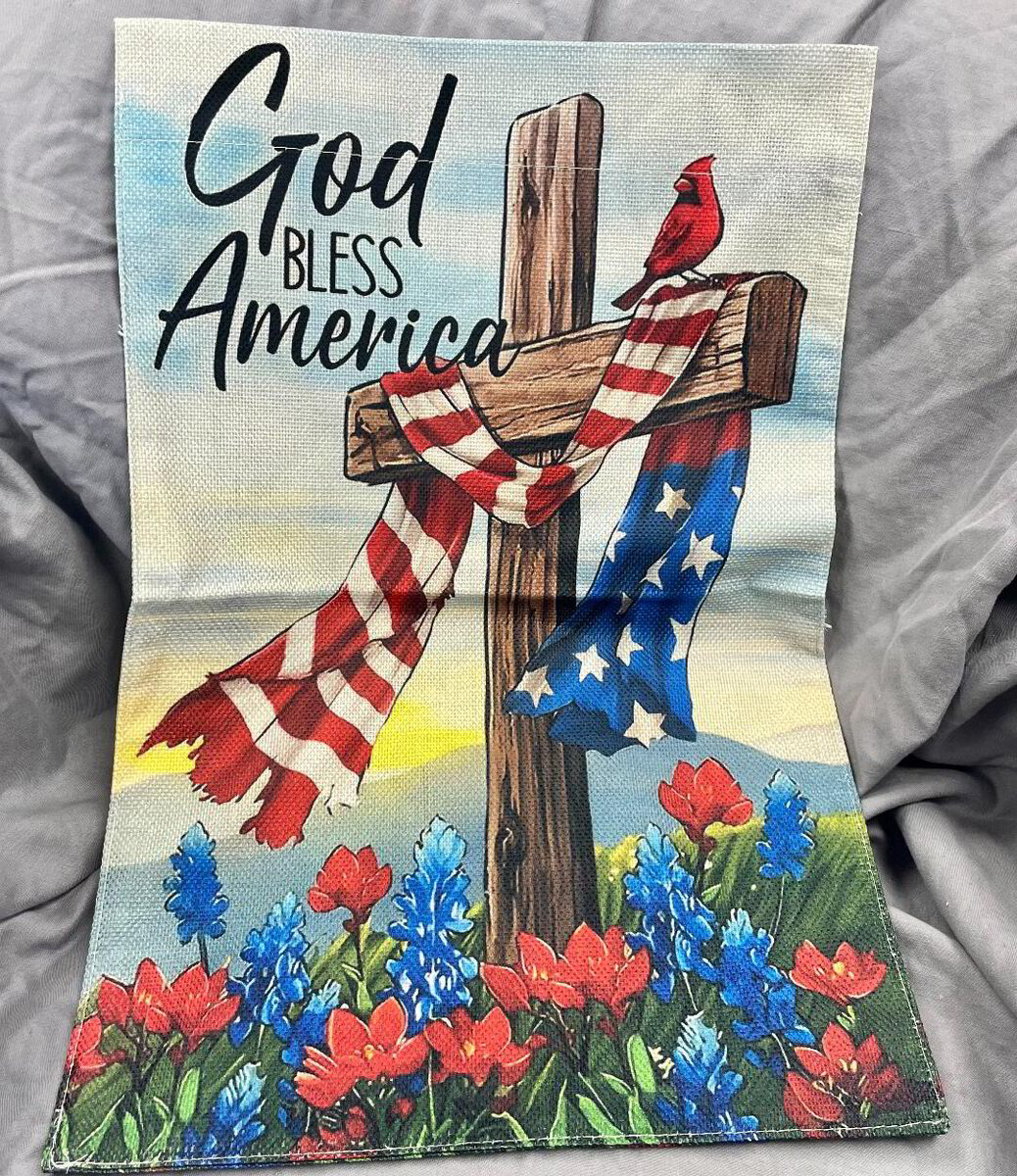 God Bless America Cardinal and Cross