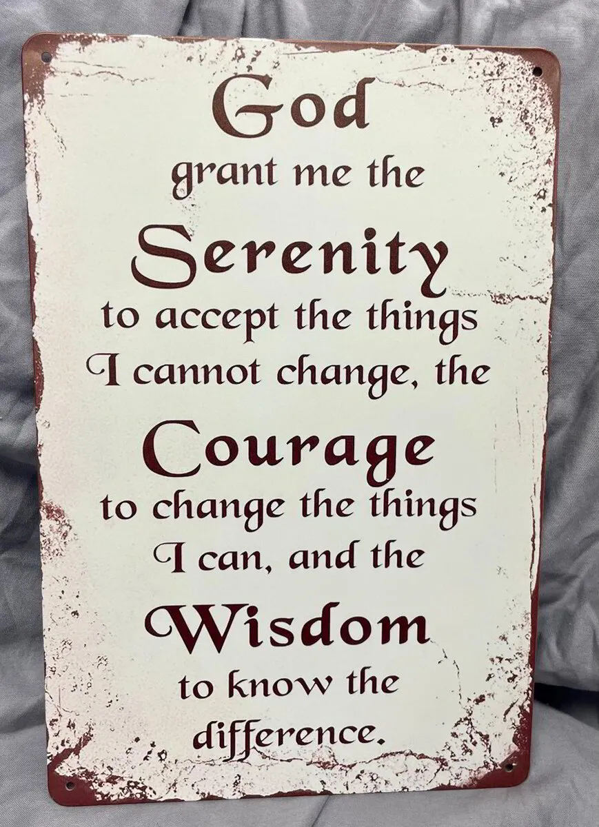 Serenity Prayer Metal/Tin Wall Art