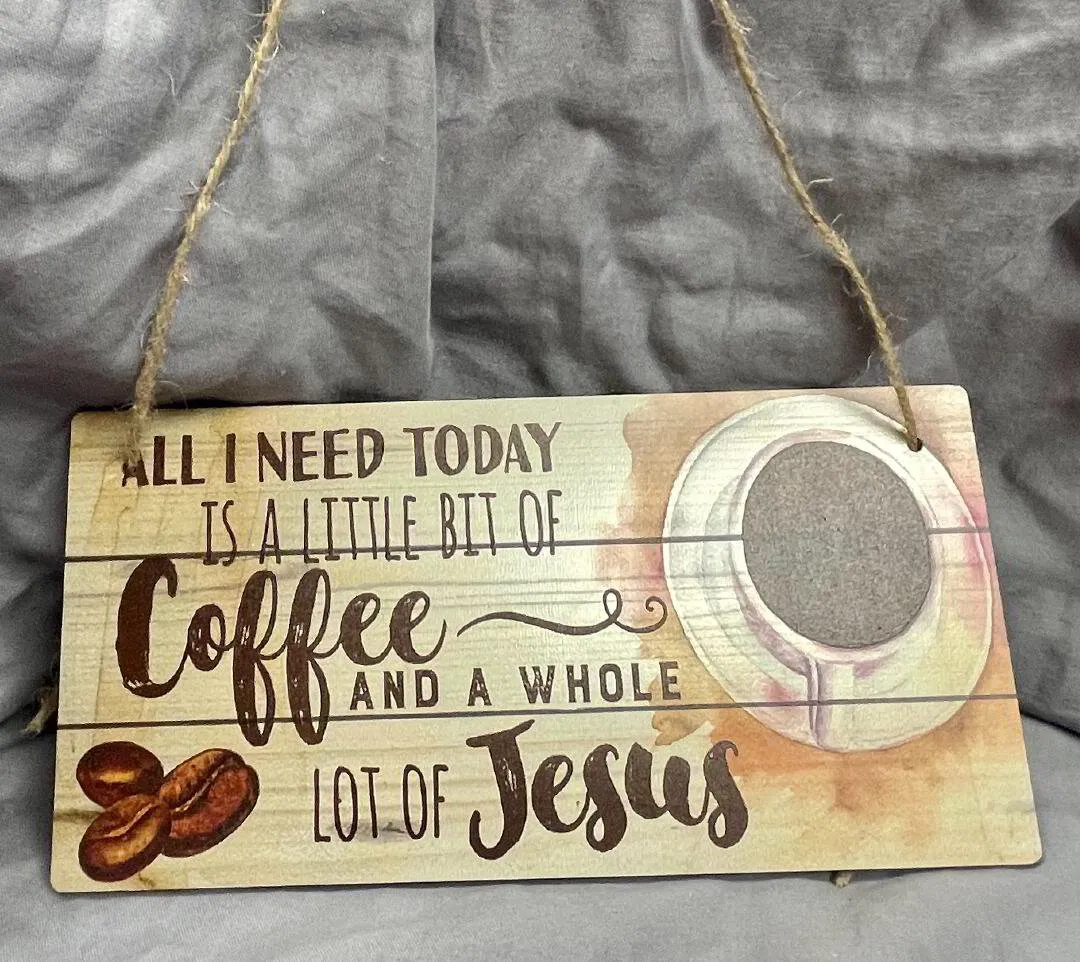 Coffee and Jesus - Wooden Wall Art