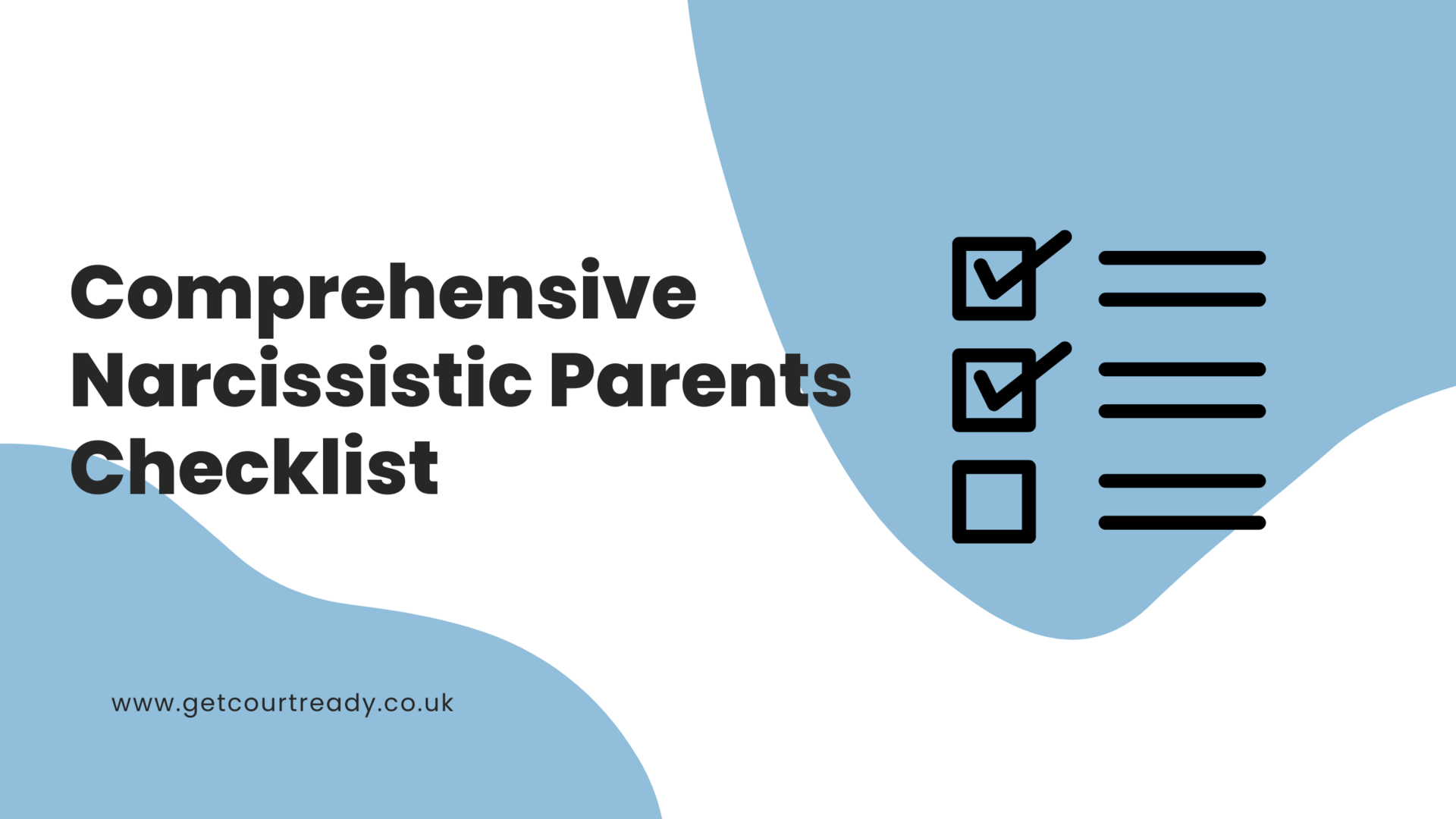 Comprehensive Narcissistic Parents Checklist
