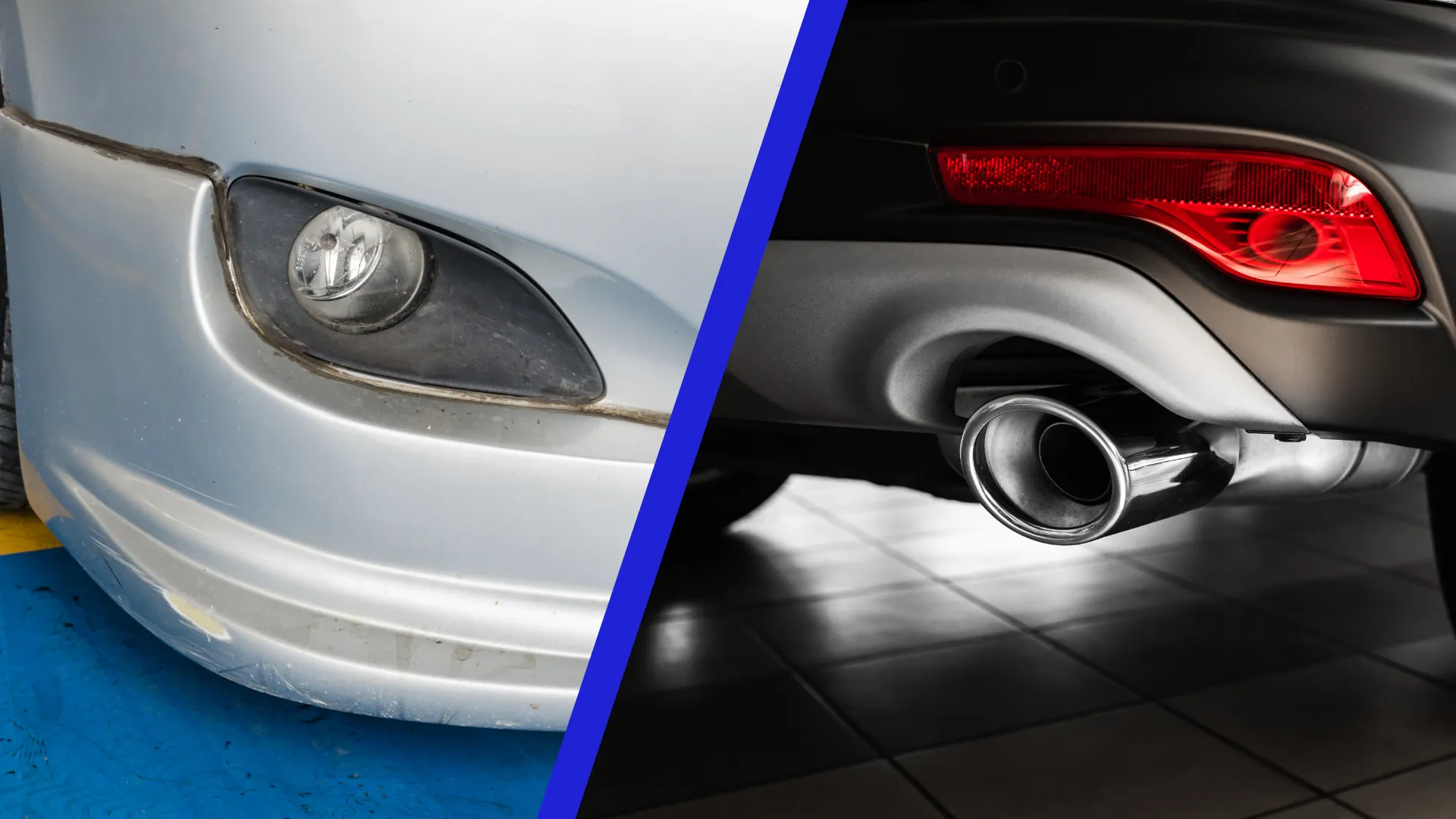 Comprende la diferencia entre el parachoques trasero y delantero