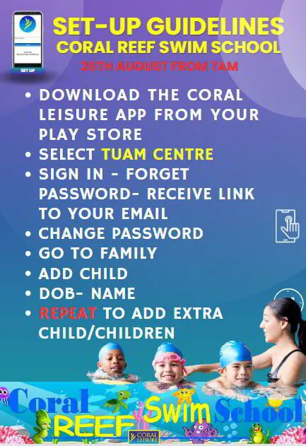 ONLINE REBOOKING SYSTEM- CORAL REEF SWIM SCHOOL
