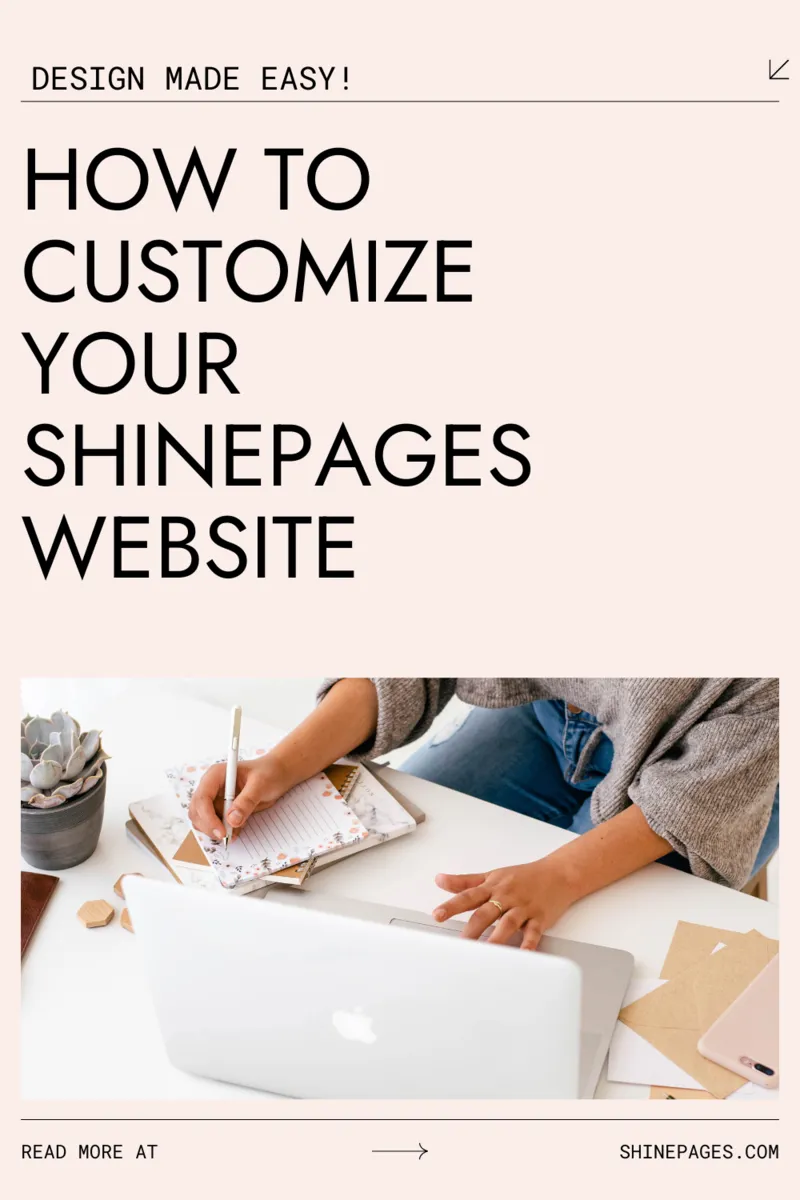 How to Customize Your ShinePages Website