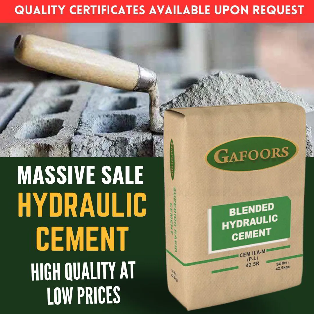 Cement blowout sale. Lowest prices guaranteed. Whilst Stocks Last!