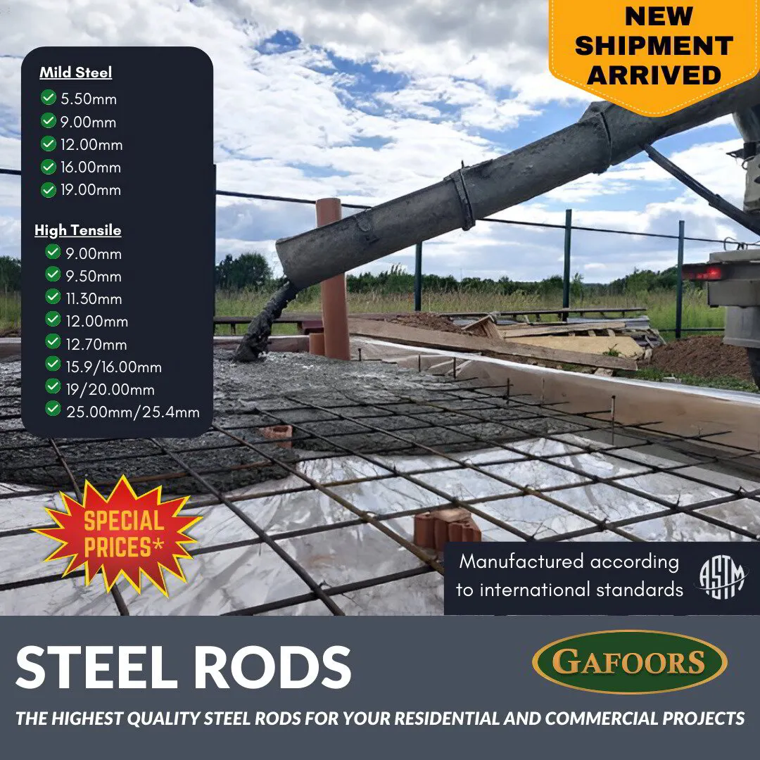 Steel Rods - New Shipment.