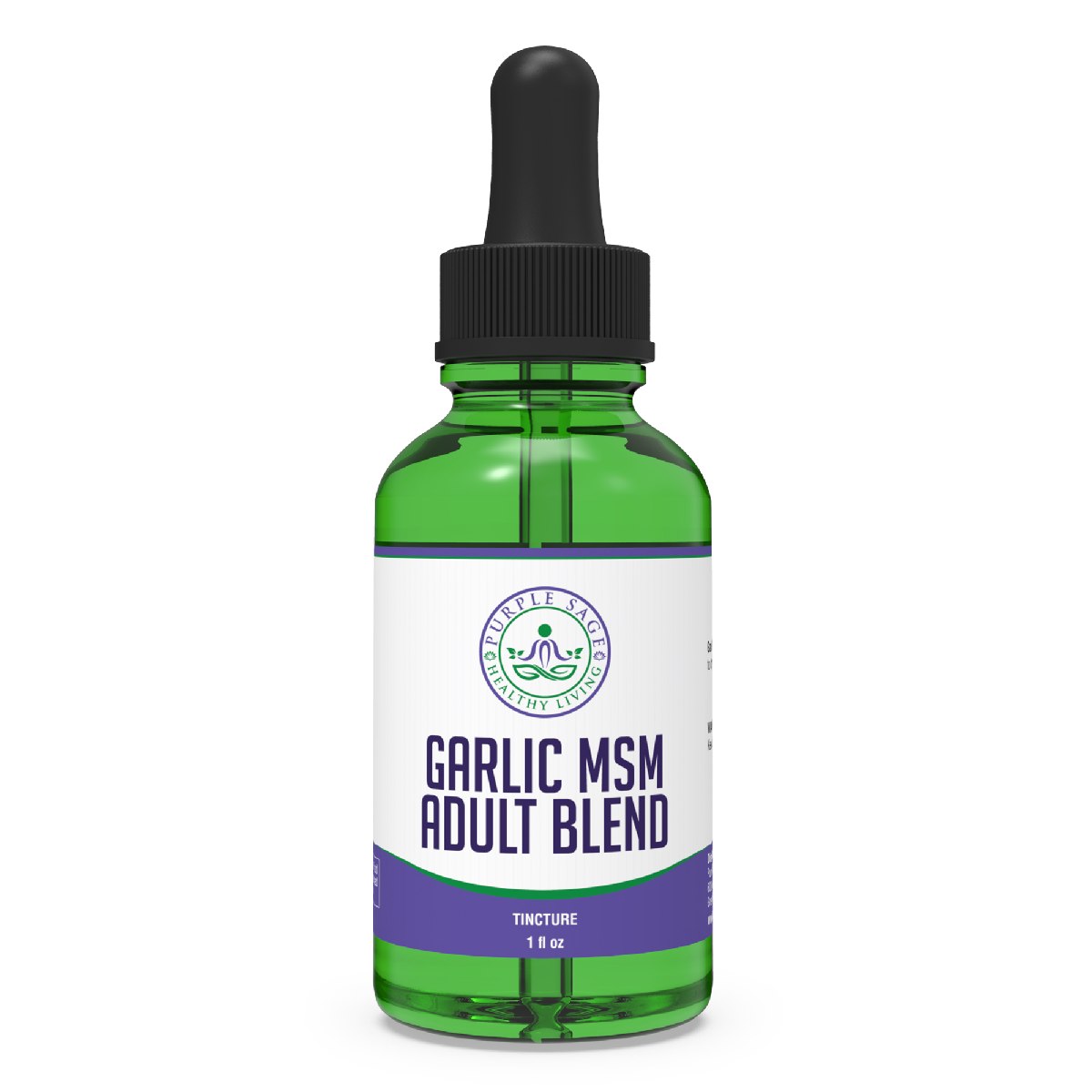 Purple Sage Healthy Living Garlic MSM Tincture (Adult Blend)