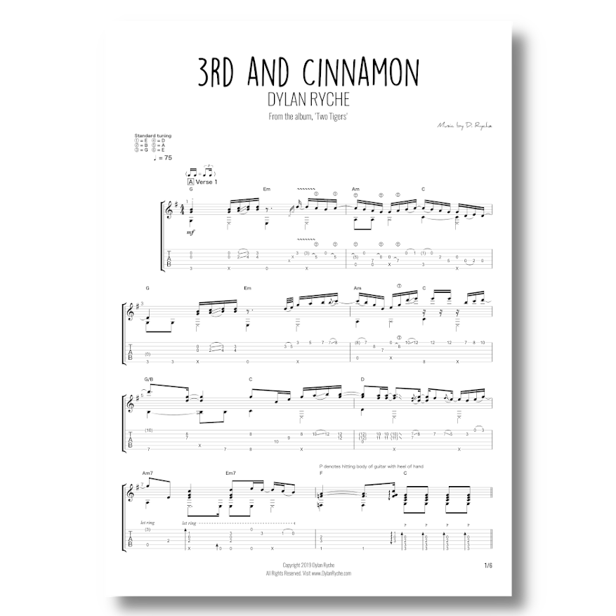 '3rd & Cinnamon' - Guitar TAB