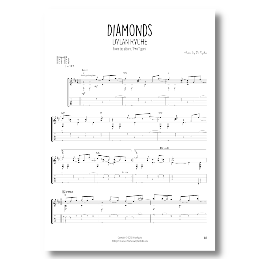 'Diamonds' - Guitar TAB