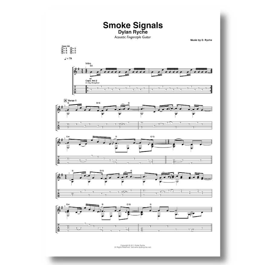 'Smoke Signals' - Guitar TAB