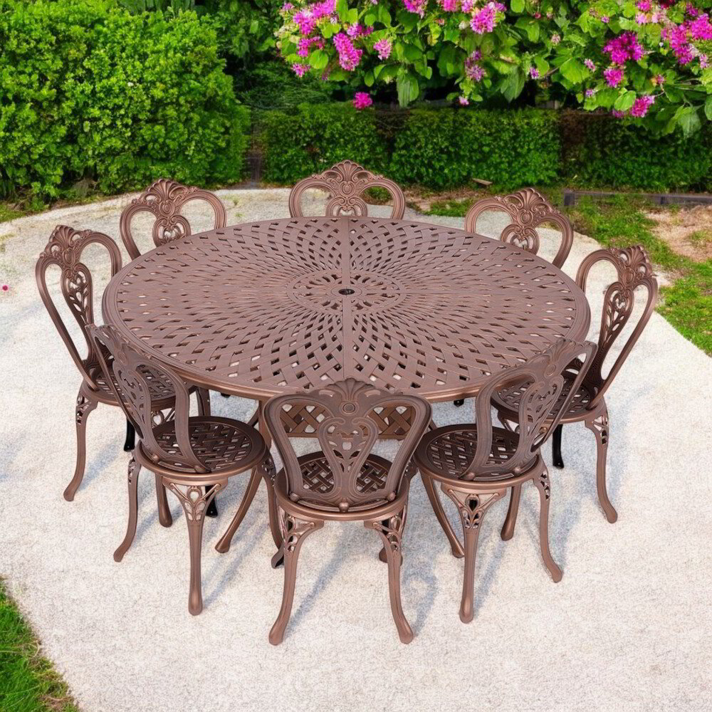 8-Seater Georgian set with 154cm round Mayan table