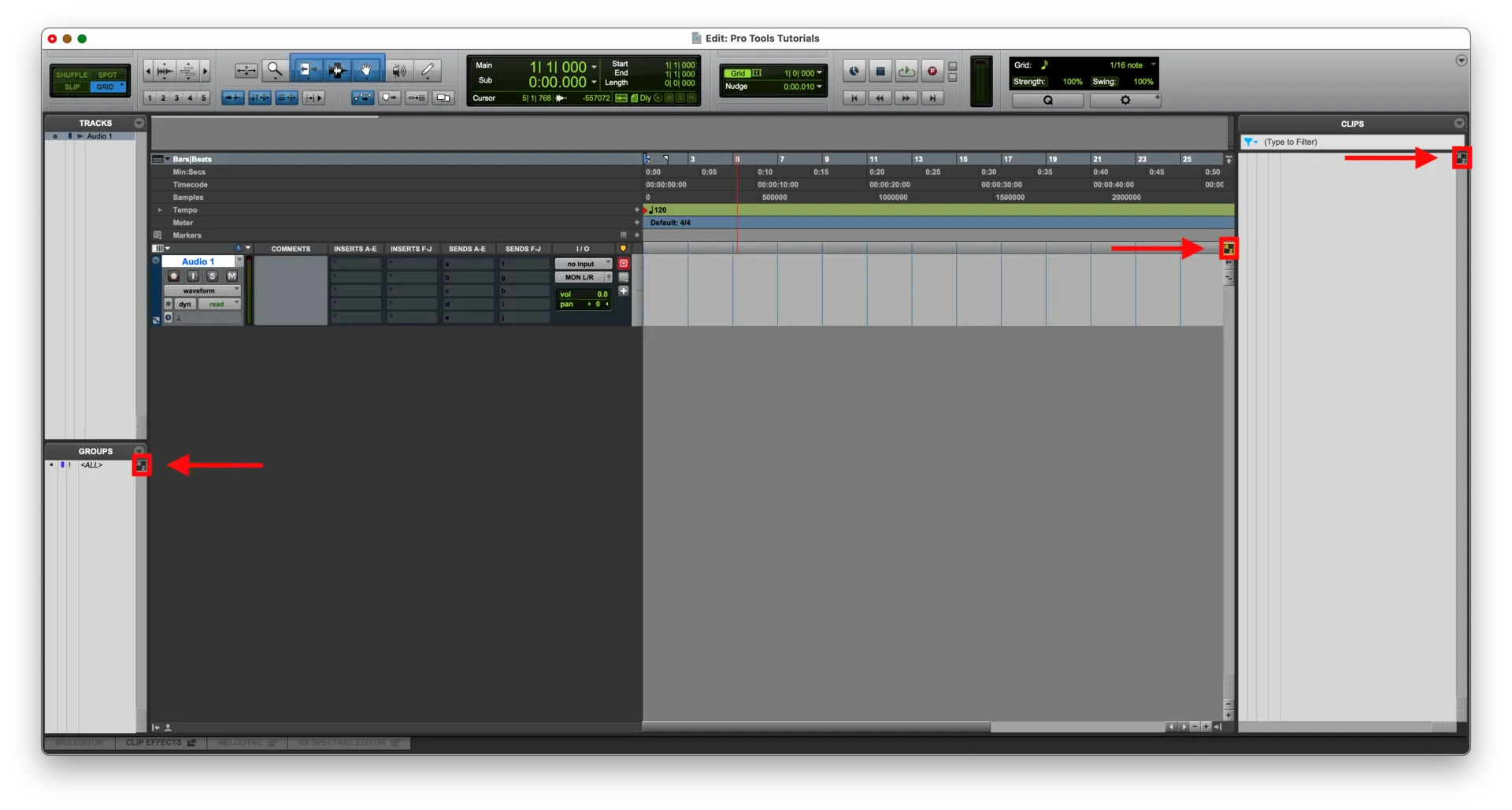 Pro Tools: Edit and Mix Window Overview