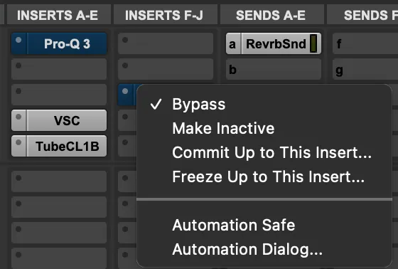 Pro Tools: Inserts & Sends