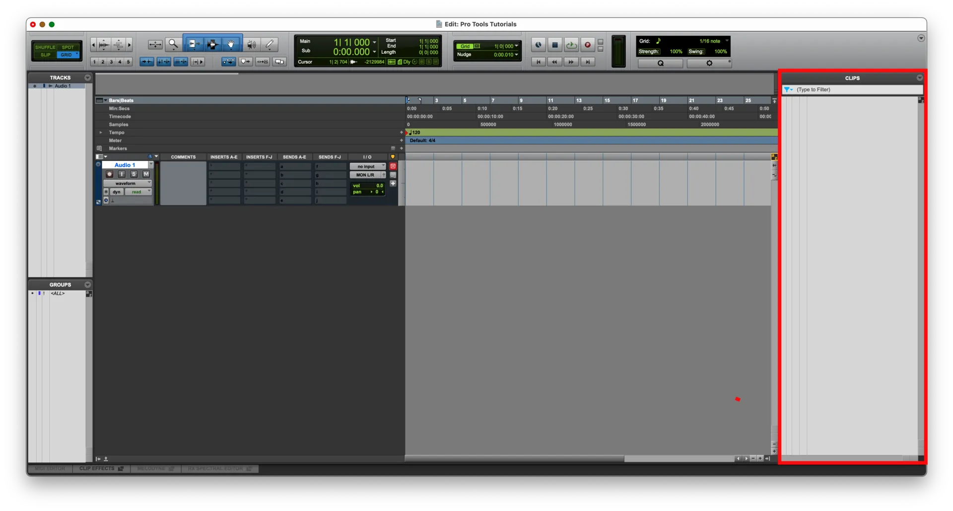 Pro Tools: Edit and Mix Window Overview