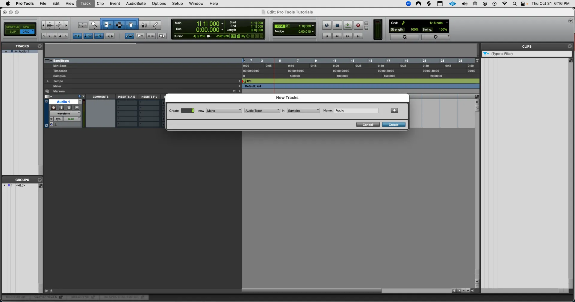 Pro Tools: How To Create & Configure Tracks