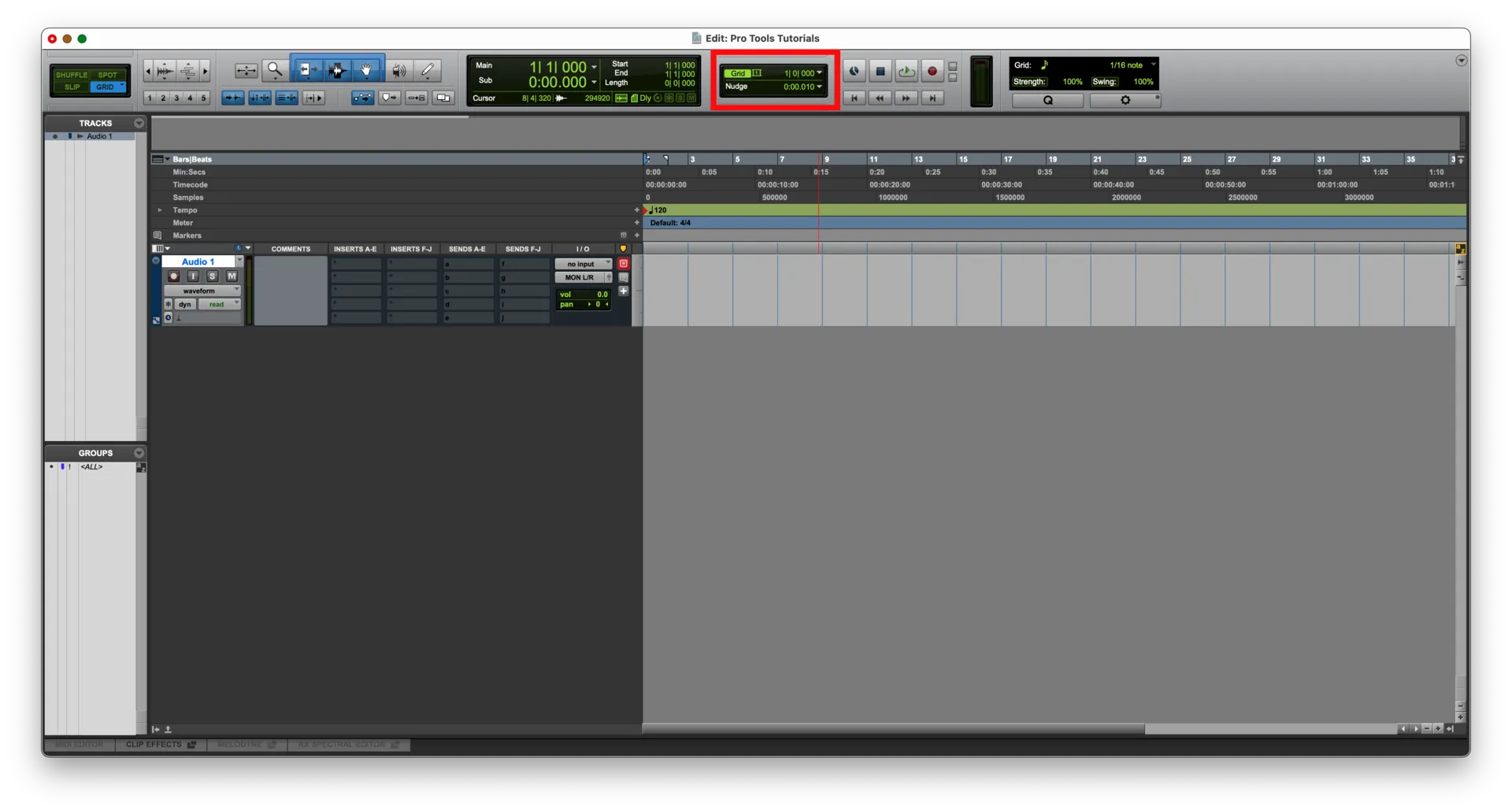 Pro Tools: Edit and Mix Window Overview