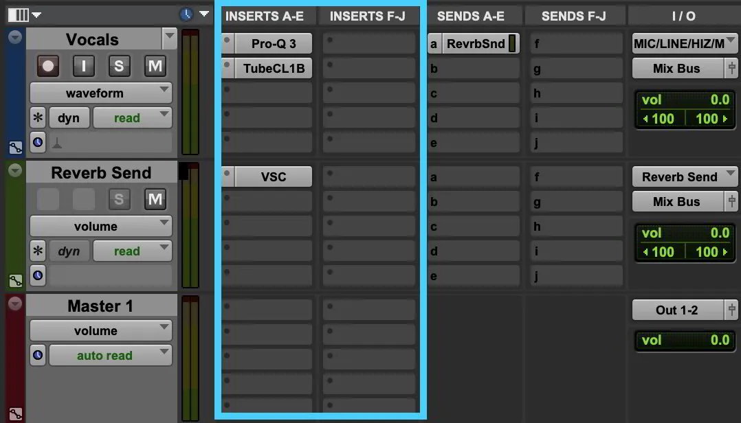 Pro Tools: Inserts & Sends